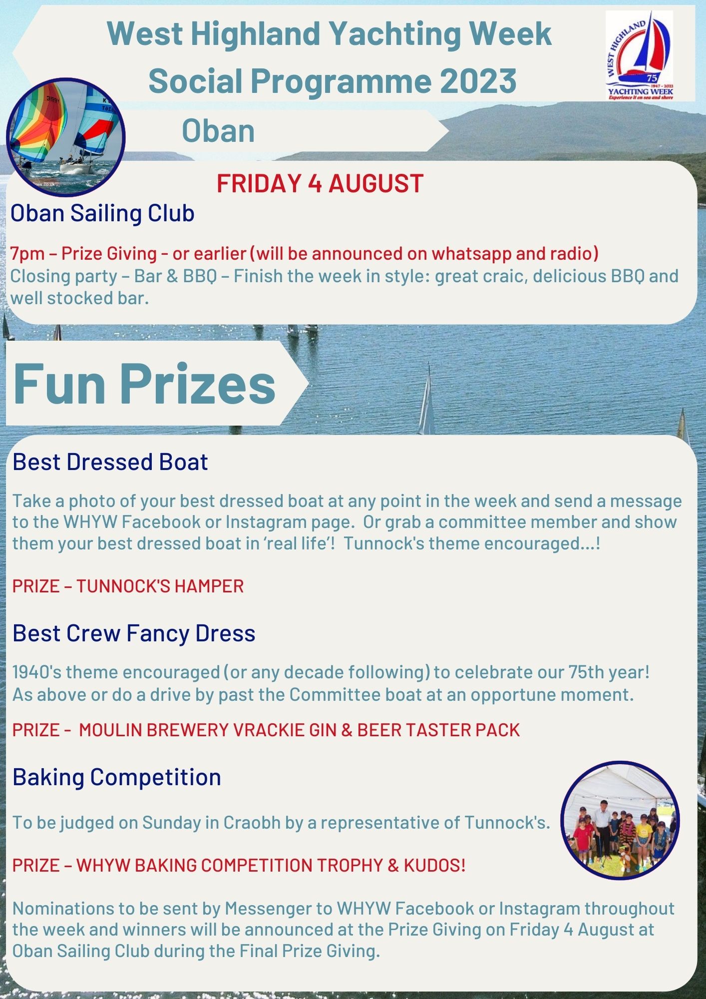 Social Programme 2023 – West Highland Yachting Week